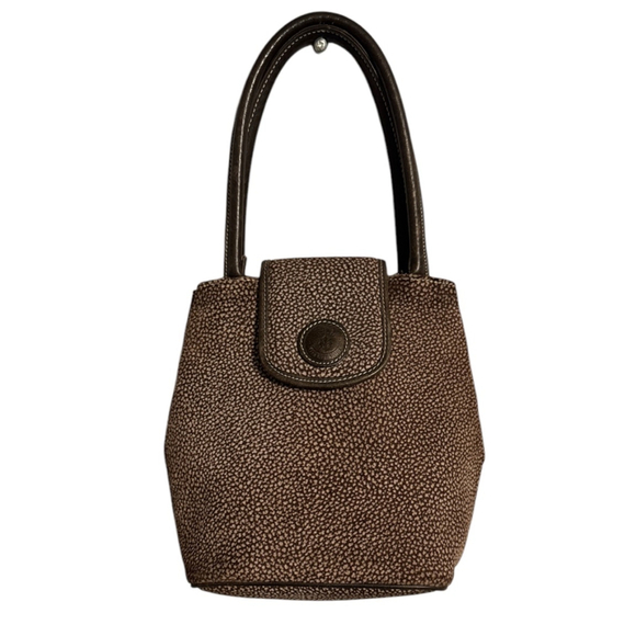 Firenze | Bags | Firenze Moda Italian Leather Bucket Bag Brown Handbag ...